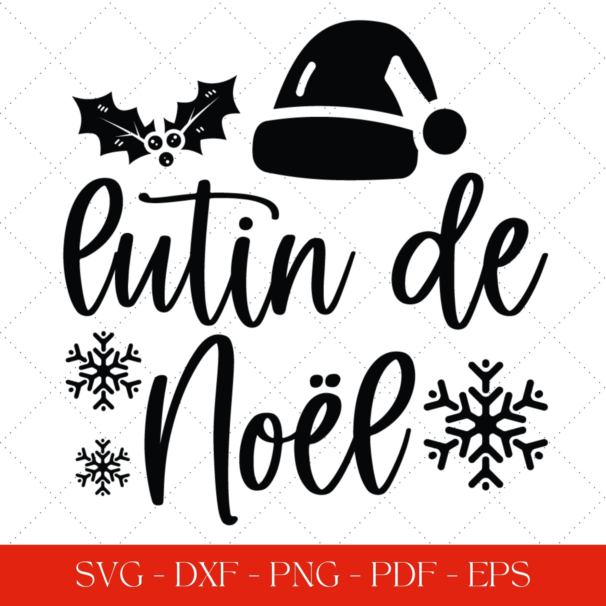 Lutin de Noël, French SVG meaning: Christmas elf
