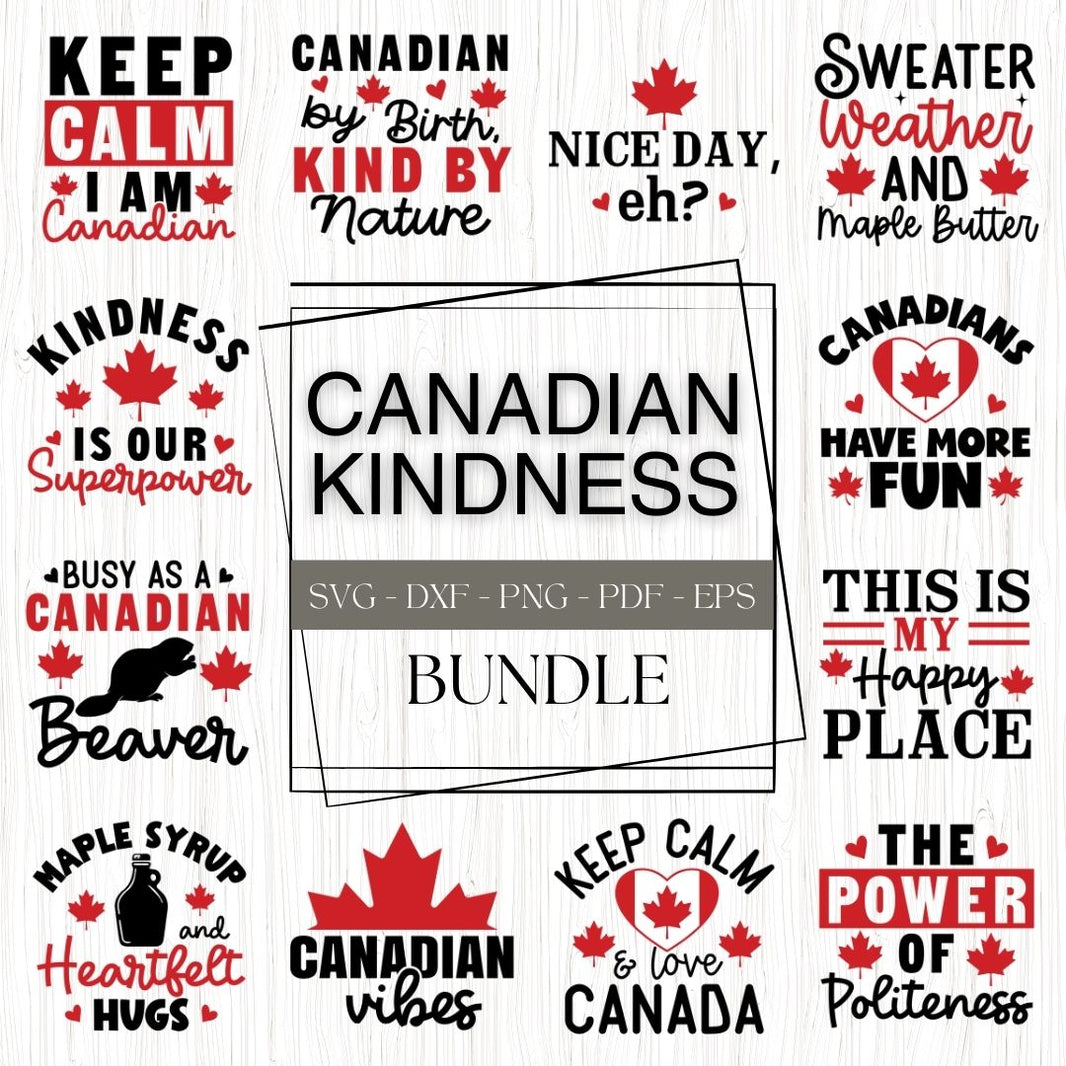Proudly Canadian, SVG Cut File, PNG for Printing