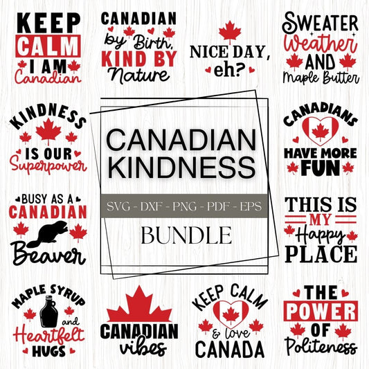 Proudly Canadian, SVG Cut File, PNG for Printing