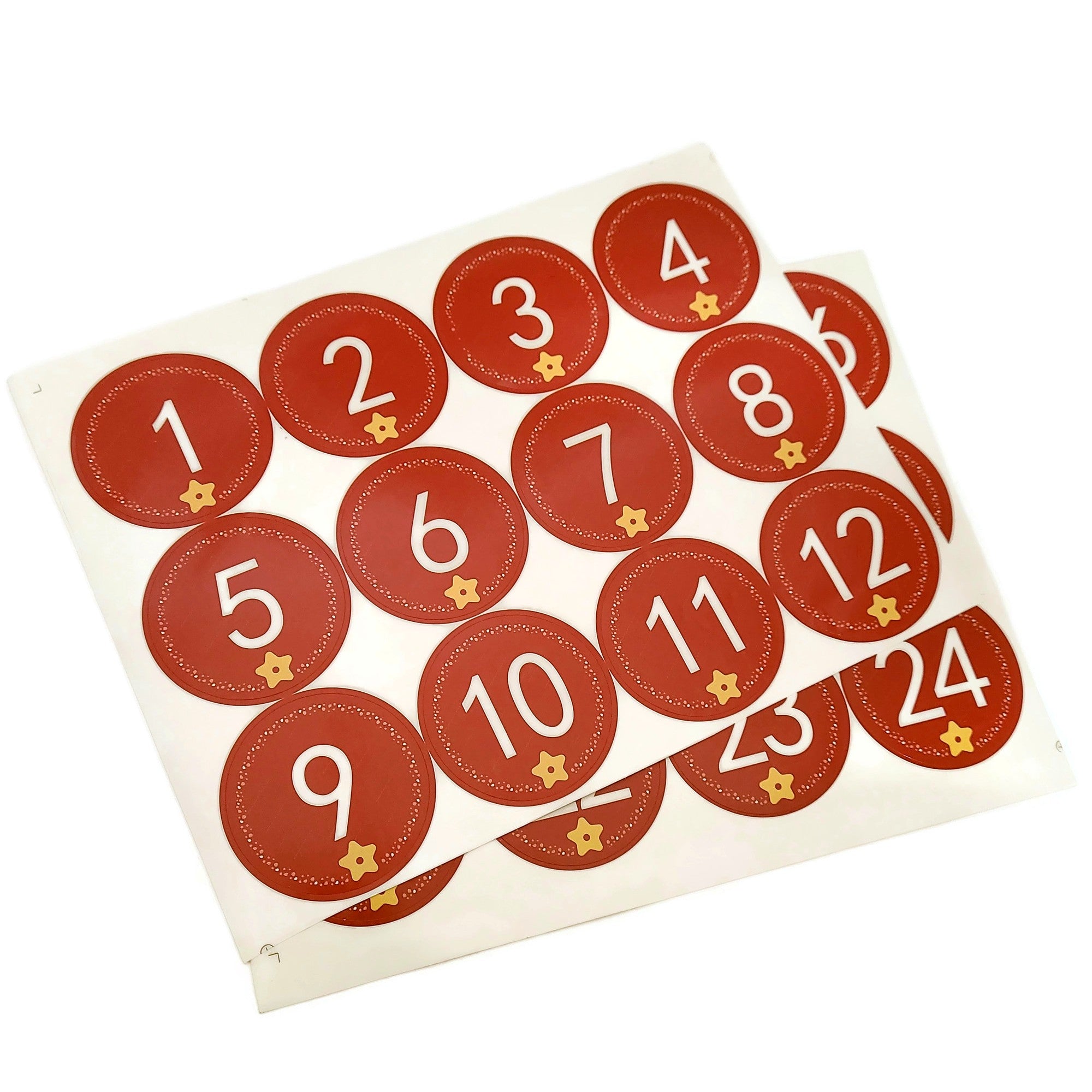 Christmas Advent Calendar Stickers, DIY Holiday December Countdown Tags ...