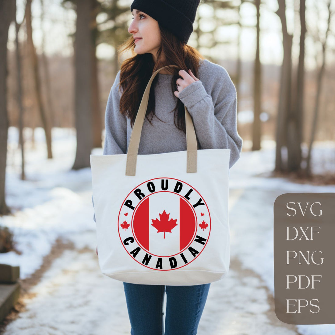 Proudly Canadian, SVG Cut File, PNG for Printing