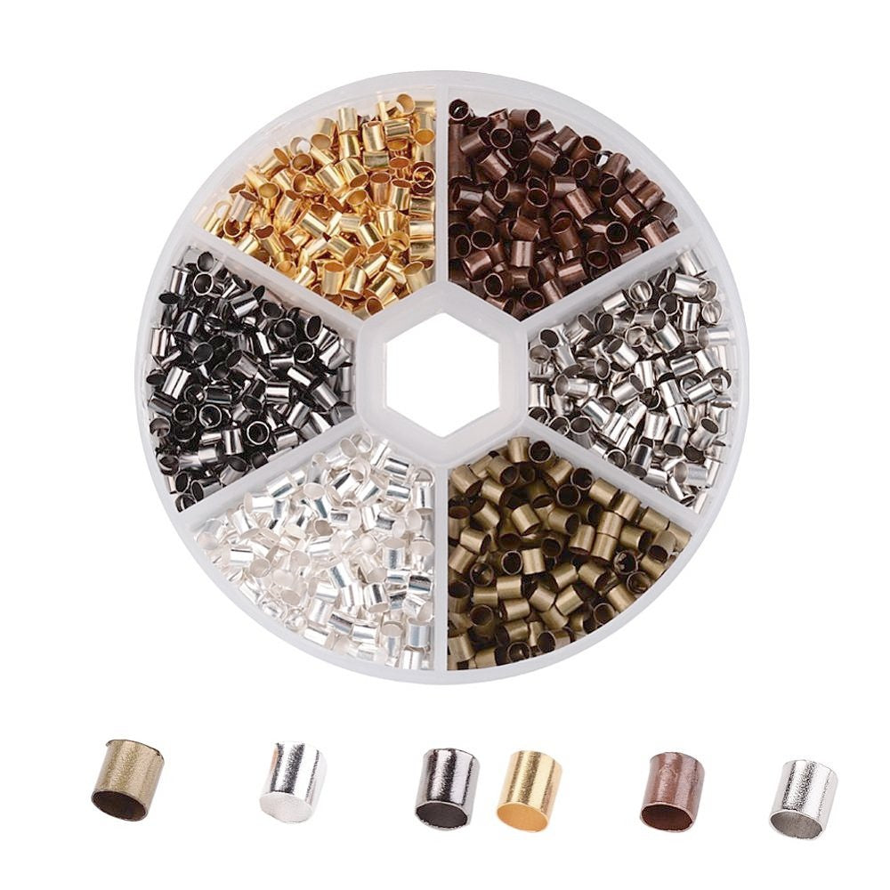 Assorted crimp tube bead kit, Nickel free jewelry making findings