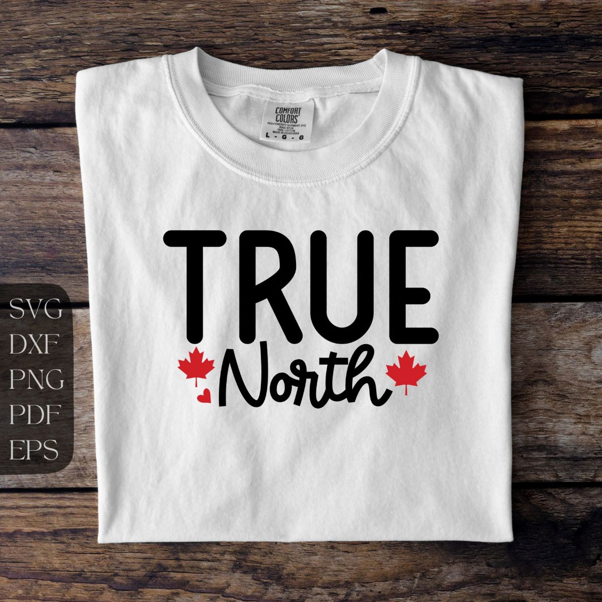 True North SVG, Canadian Cut File, PNG for Printing, Maple Leaf