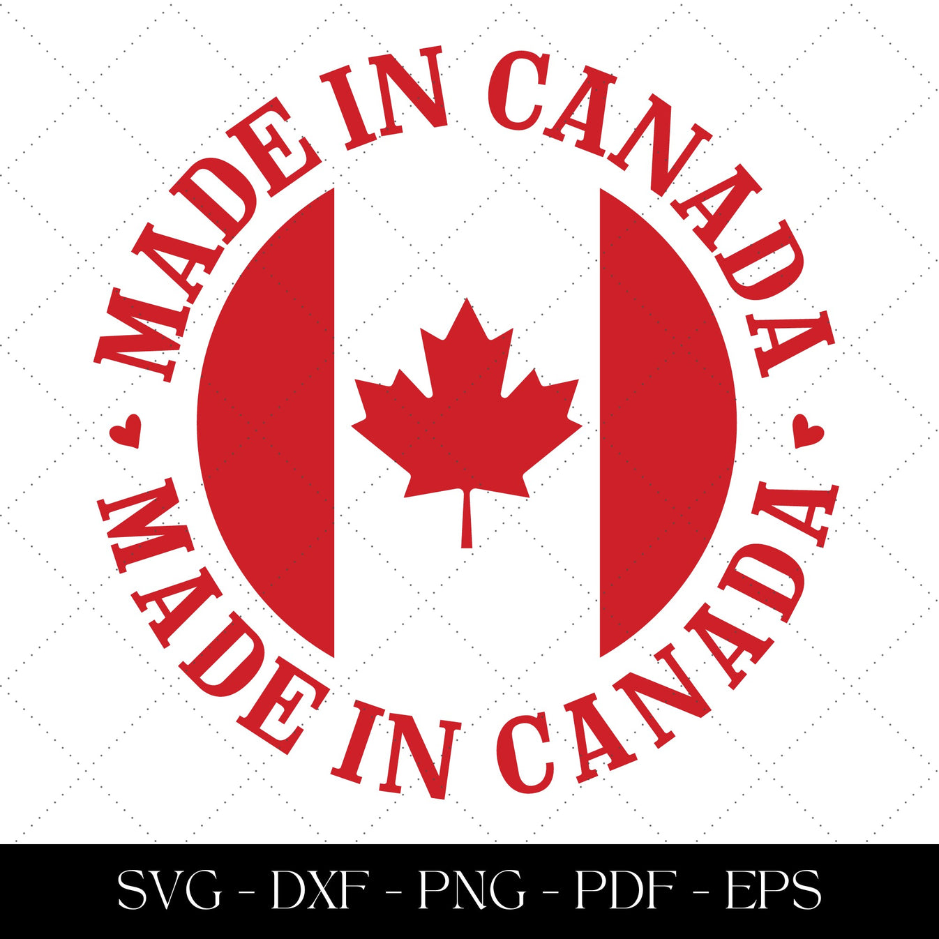 Made in Canada, SVG File, PNG for Printing, Canadian Flag, Maple Leaf