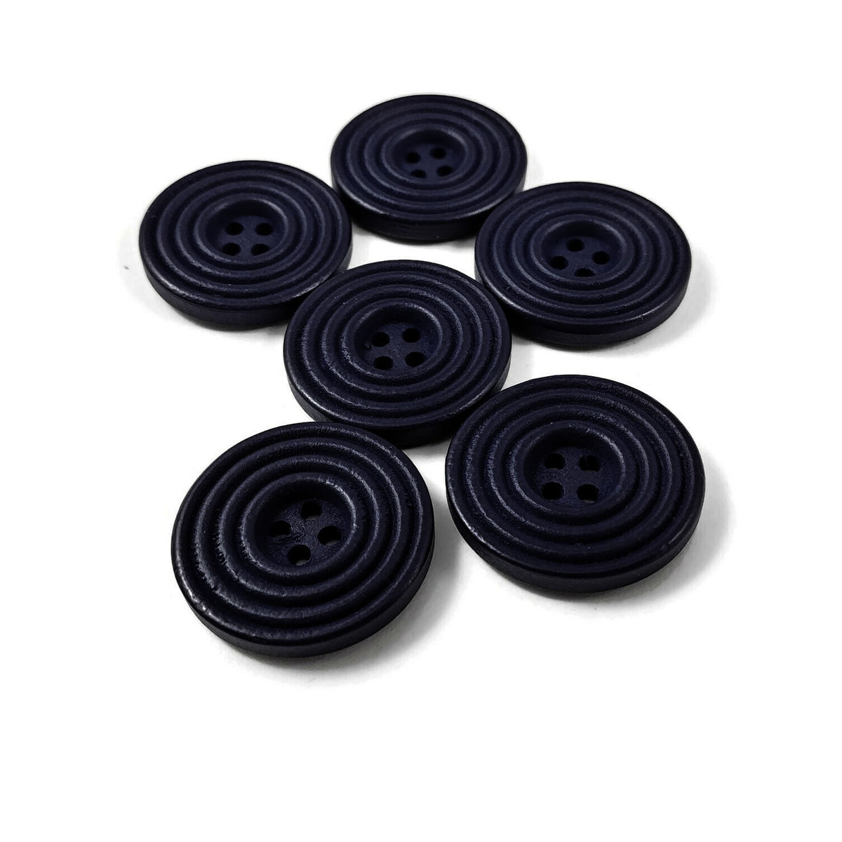 1 inch wooden sewing buttons 25mm - Set of 6 circle wood button - Choo