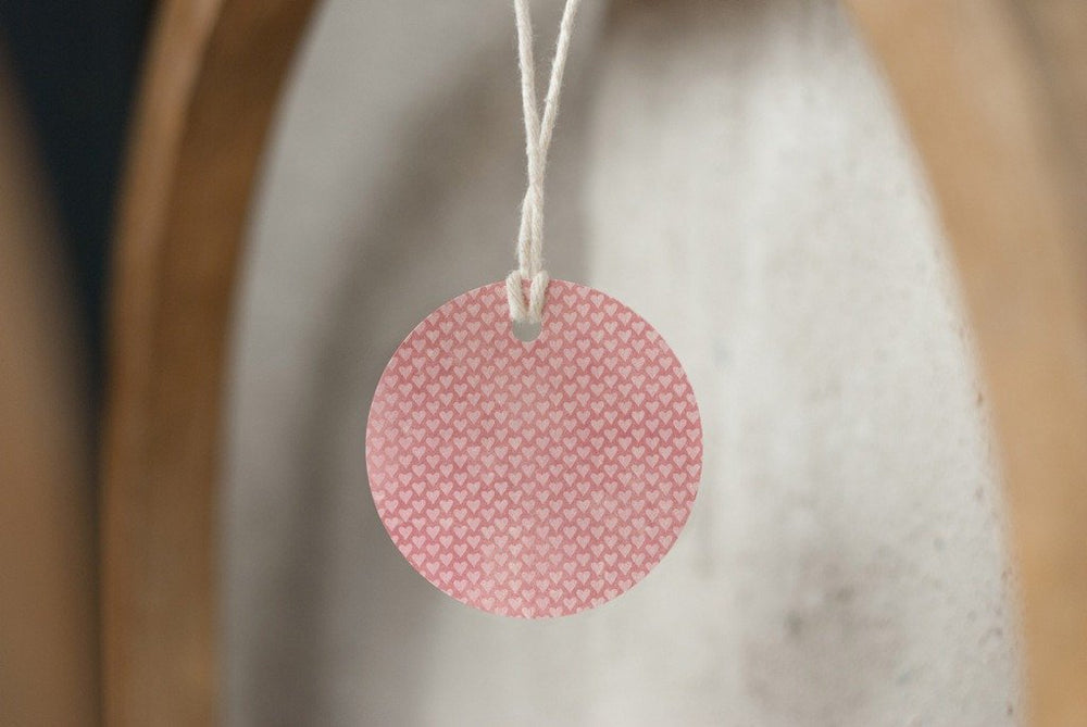2 inch printable round tags - Valentine Hearts - Digital collage sheet