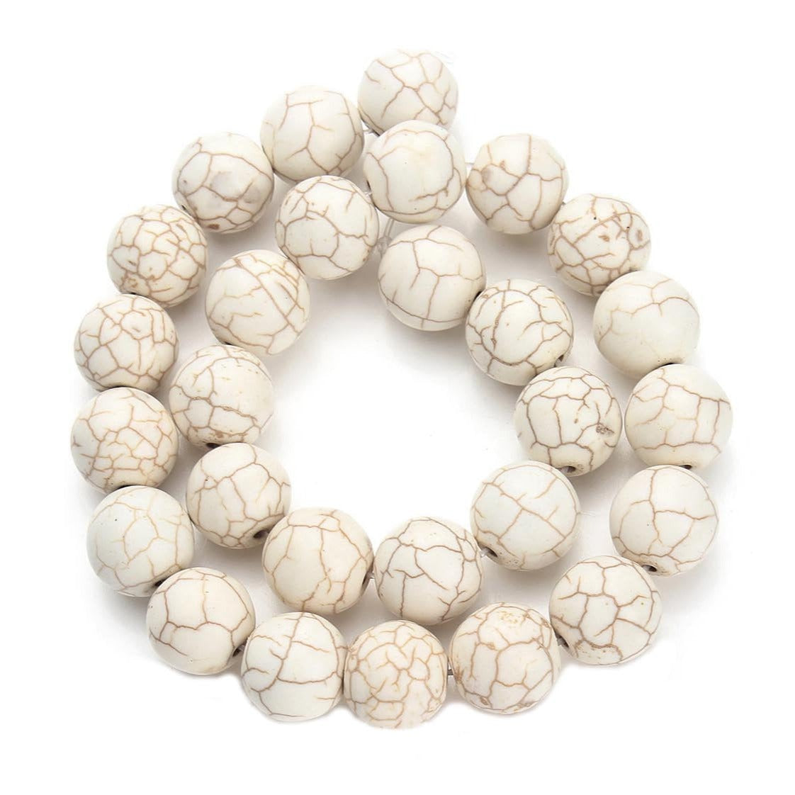 White Turquoise Stone Beads Strands 4, 6, 8 or 10mm Round