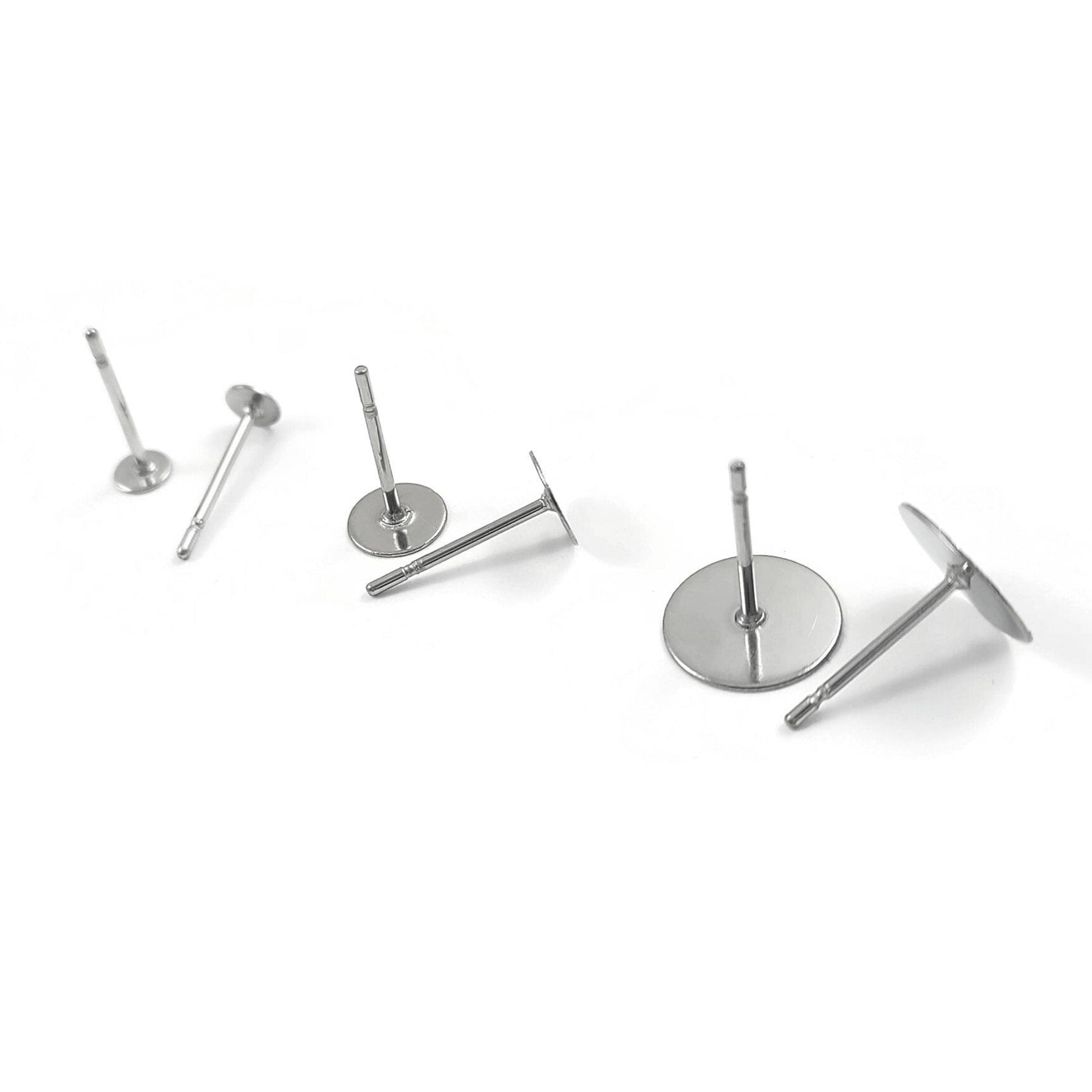 Short earring posts, Hypoallergenic surgical steel, Earrings findings