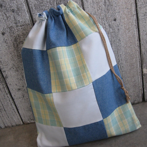 Drawstring quilt bag sewing pattern - Instant download digital sewing